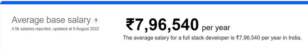 Full Stack Developer Salary India 2022-23 (By Location & Company)